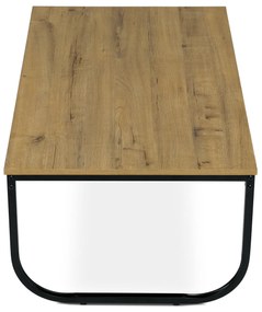 Konferenční stolek CT-622 OAK, 100x60 cm, MDF deska divoký dub, kov černý matný lak