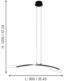 Eglo 99382 - LED Lustr na lanku EGIDONELLA LED/20W/230V