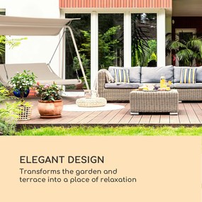 Garden Grove, zahradní lehátko, swing bed, ocelový rám, sluneční střecha, polyester