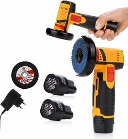 KraftRoyal AKU Mini Ruční Úhlová Flexa Bruska 76 mm 12V + 2x Baterie