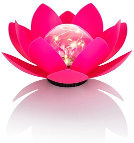Weltbild Solární plovoucí dekorace Lotus, růžová