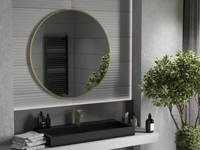 Mexen Loft kulaté koupelnové zrcadlo 100 cm, zlatý rám - 9850-100-100-000-50
