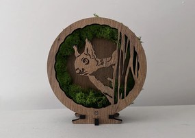 Li-Go "Mechová veverka" lampa 20x22cm provedení povrchu: dub světlý