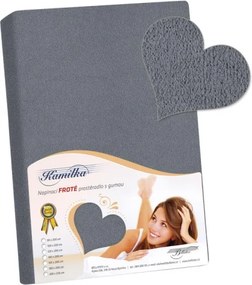 Bellatex Prostěradlo froté tmavá šedá rozměr 100x200 cm