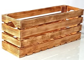 Dřevěná bedýnka 60x20x24 cm - opalovaná