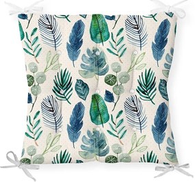 Podsedák na židli Minimalist Cushion Covers Navy Flower, 40 x 40 cm