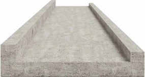 Nástěnné police 4 ks betonově šedé 115 x 9 x 3 cm 326708