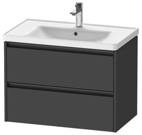 Duravit Ketho.2 - Umyvadlová skříňka 55x78x46 cm, 2 zásuvky, grafit mat K25283049490000