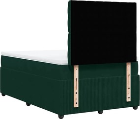 Box spring postel s matrací tmavě zelená 120 x 200 cm samet 3292319