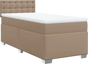 Box spring postel s matrací cappuccino 100x200 cm umělá kůže 3288411