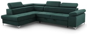 IDZ Rohová sedačka MADRID - 280 x 205 cm Barva látky: Tmavá zelená (Vena 4), Roh sedačky: Pravý