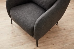 Atelier del Sofa 1-místná pohovka - křeslo Venus 1-Seat - Anthracite, Antracitová