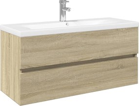 2dílný koupelnový nábytek keramika a kompozitní dřevo 3307665