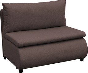 Rozkládací křeslo s úložným prostorem, hnědá, FLIK