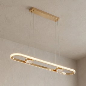 Toolight Toolight, LED závěsné svítidlo 98cm, 120W, 4000K, 5000lm, G159-CP, zlatá lesklá, OSW-06411