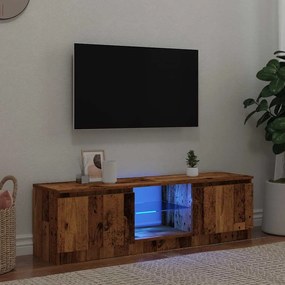 TV stolek s LED old wood 120 x 30 x 36 cm kompozitní dřevo