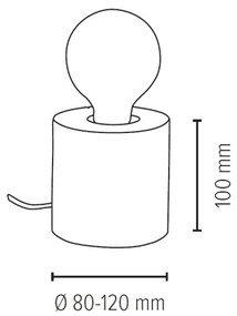 Spot-Light 76911151 - Stolní lampa TRABO 1xE27/25W/230V