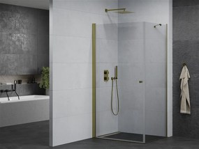 Mexen Pretoria, sprchový kout 100 (dveře) x 90 (stěna) cm, 6mm čiré sklo, zlatý profil, 852-100-090-50-00