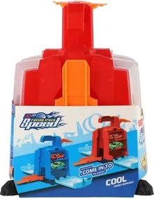 TEDDIES Garáž s vystřelovacím mechanismem / 2 autíčka v balení / 16x19