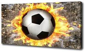 Wallmuralia Foto obraz na plátně Hořící fotbalový míč 100x50