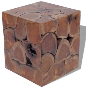 Stolička Wallters - masivní teak | 40x40x45 cm
