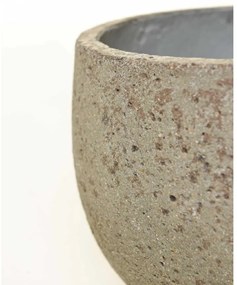 Kulatý květináč RAFIOT, vláknocement, 25x21 cm, šedý