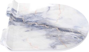 Rea Carlo Granit Shiny, SLIM toaletní WC sedátko s pomalým zavíráním 410x365 mm, duroplast, soft-close, imitace kamene, REA-C4520