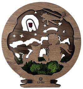 Li-Go "Malý princ s růží" lampa 20x22cm provedení povrchu: dub světlý