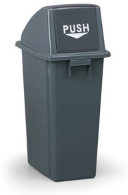 Plastový odpadkový koš na třídění odpadků, 60 l, 320 x 440 x 790 mm, šedý