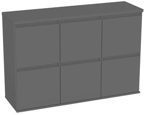 Komoda s 6 kontejnerovými zásuvkami REA Amy 18 - graphite