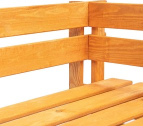 vidaXL Zahradní rohová lavice z palet dřevo [44698] Barva: Černá