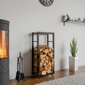 Stojan na palivové dřevo Keri V2 25x40x100 – černá