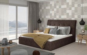 Eltap Čalouněná postel Inge s úložným prostorem Materiál a barva potahu: Sawana 21 - šedá, Rozměry (cm): 200x200