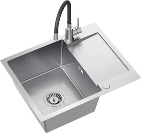 Kuchyňský nerezový dřez QUADRON LUKE 116 + OHEBNÁ BATERIE 60x48x20 cm