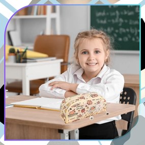 Camerazar Velký dvoukomorový skládací školní penál Kapybara