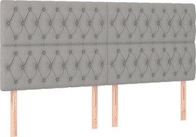 Box spring postel s matrací světle šedá 180 x 200 cm textil 3136853