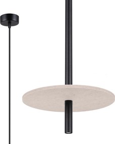 Sollux Lighting Závěsná lampa FELTRO 1 černá/béžová
