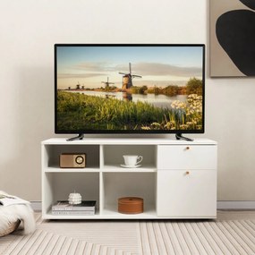 Costway Komoda se 2 zásuvkami a 4 přihrádkami a nastavitelnými nohami příborník
