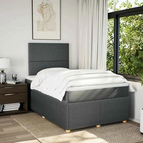Box spring postel s matrací tmavě šedá 120x190 cm textil 3291989
