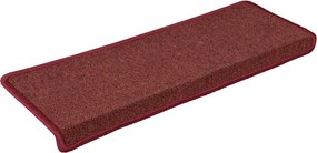 Schodové rohože 30 ks 65 x 21 x 4 cm bordó obdélníkový okraj 3365779