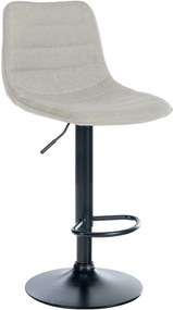 Bhm germany Barová židle Lex, textil, černá podnož / krémová
