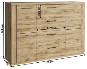 Kondela Komoda 2D4S, dub navarra, DORSI