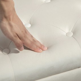 HOMCOM Úložná Lavice, Úložný Truhla, S Víkem, Sametový Efekt, Dřevěné Nohy, Nosnost až 120 kg, do Obývacího Pokoje, Ložnice, Předsíně, 80 x 35 x 40 c…