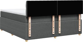 Box spring postel s matrací tmavě šedá 180x200 cm textil 3287543