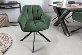 Designová otočná židle Vallerina tmavozelená