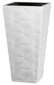 Květináč Diva Slim square 40 cm, bílý FORMplastic