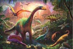 TREFL PUZZLE Svět dinosaurů 100 dílků 41x28cm skládačka 116277 tr116277