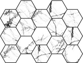 EBS Lux - Hexagon 22,5x32,5 cm, lesklý iceberg white LUXH3222IWH