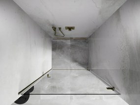 Mexen, Mexen Lunar-B výklopné pravé sprchové dveře 75 cm, transparentní, zlaté - 832-075-000-50-00-P