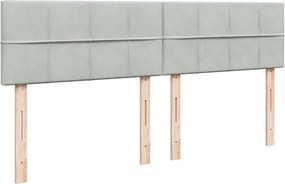 Box spring postel s matrací světle šedá 180x200 cm samet 3287806